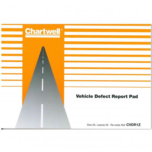 Chartwell Pad Tacho Vehicle Defect Report - 1 book [50 sheets] - Go Jumbo