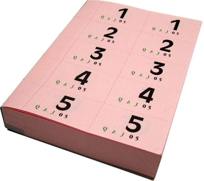 Cloakroom Tickets [1000] - 1 book - Go Jumbo