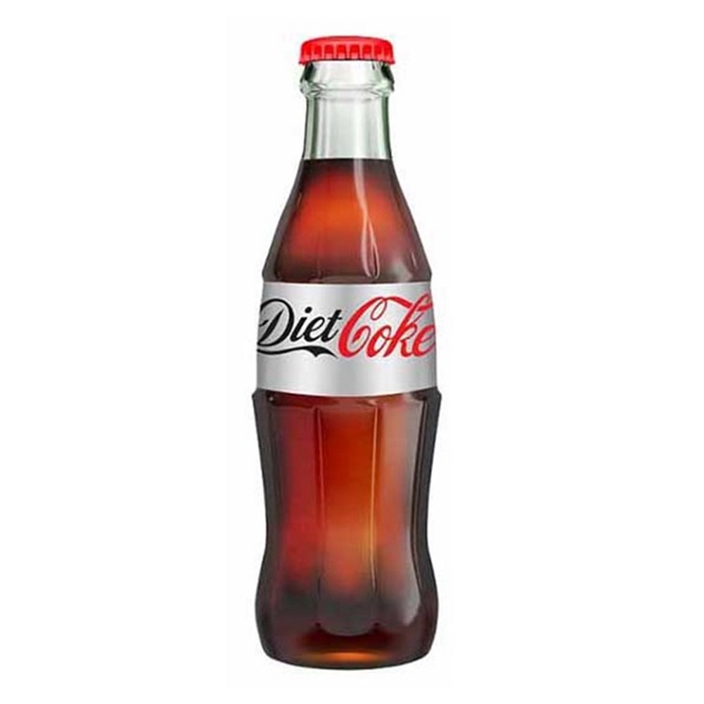 Coca Cola Diet - 24x200ml Classic Contour SMALL glass bottles - Go Jumbo