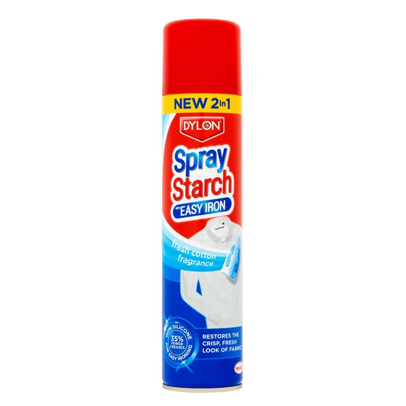Dylon 2 In 1 Spray Starch With Easy Iron - 6x300ml spray - Go Jumbo