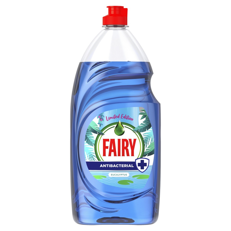 Fairy Washing Up Liquid Antibacterial Eucalyptus - 820ml bottle - Go Jumbo