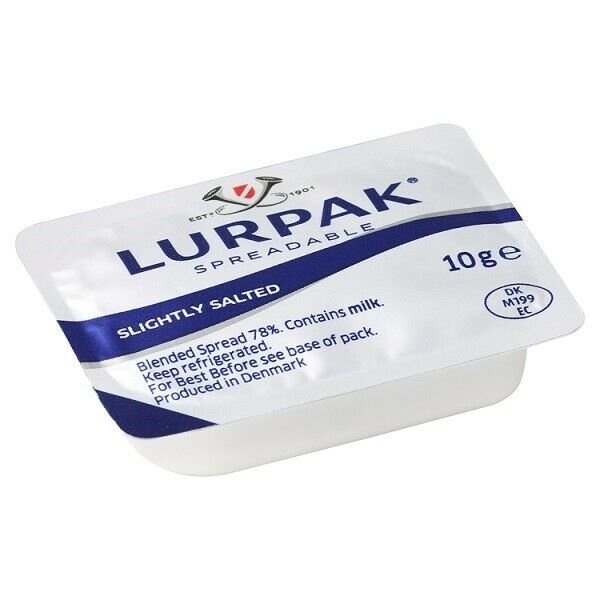 Lurpak Slightly Salted SPREADABLE - 100x8g mini-tubs - Go Jumbo