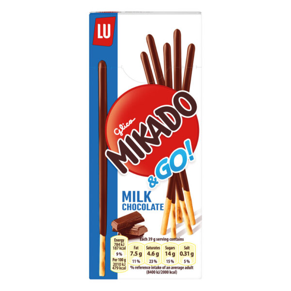 Mikado Milk Chocolate Sticks - 24x39g boxes - Go Jumbo