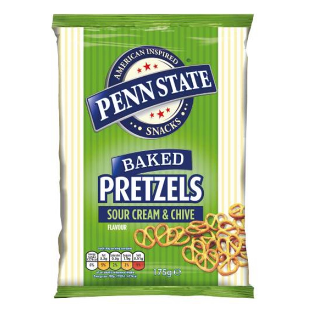 Penn State Pretzels Sour Cream & Chive - 33x30g packets - Go Jumbo