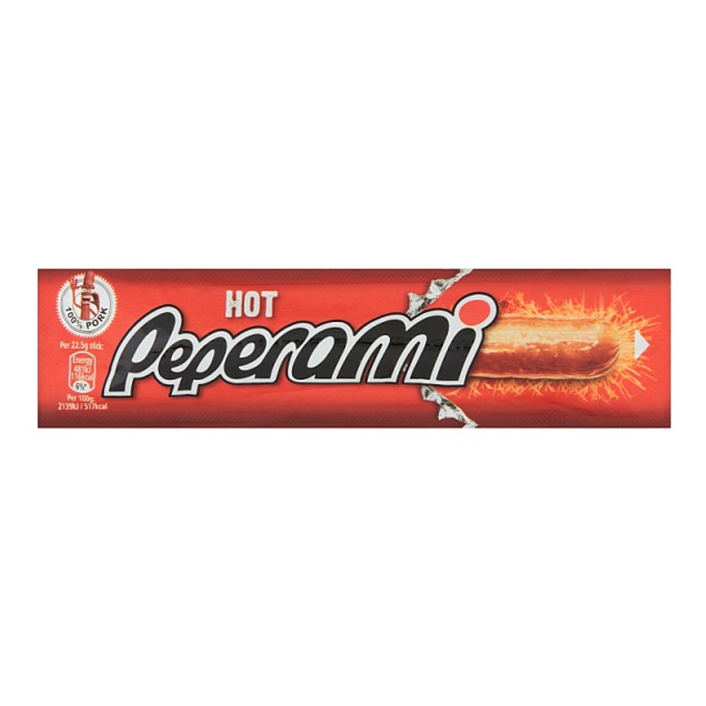Peperami Hot - 24x22.5g wrapped sticks - Go Jumbo