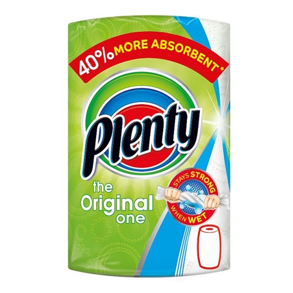 Plenty Kitchen Towel Original White - 6 rolls [100x2 ply sheets] - Go Jumbo