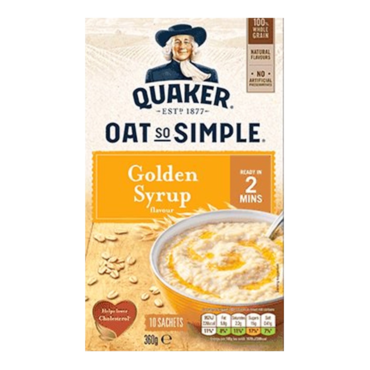 Quaker Oat So Simple Golden Syrup - box 50 sachets - Go Jumbo