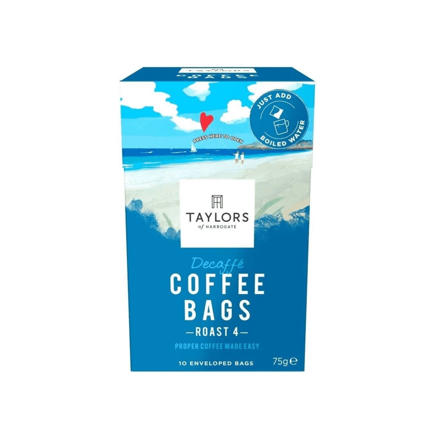 Taylors Decaffeinated - 10 coffee bags in envelopes - Go Jumbo